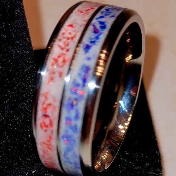 Jewelry | Custom Handmade Red White And Blue Ring | Poshmark